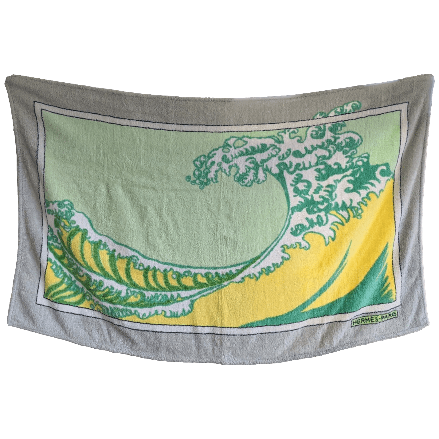 HERMES Tsunami Beach Towel 90 x 150 cm Terry Cotton Rare A20251065 ...