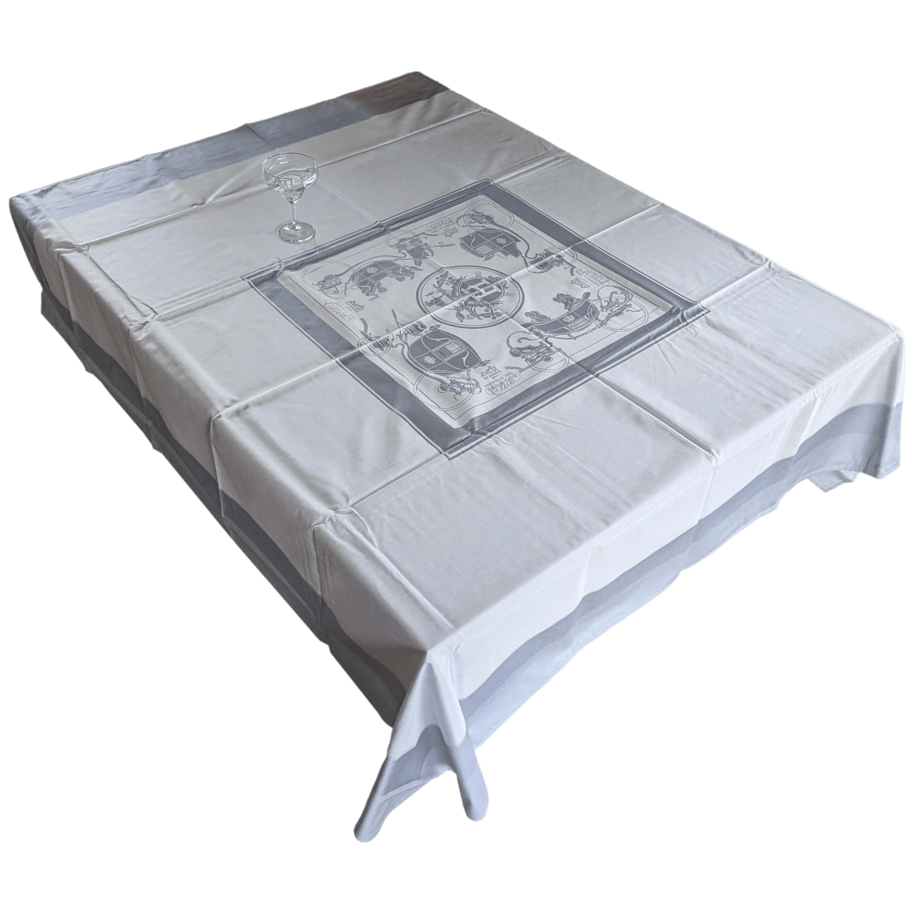 HERMES x FORMULA ONE PADDOCK CLUB VIP Set of Tablecloth & 6 Napkins ...
