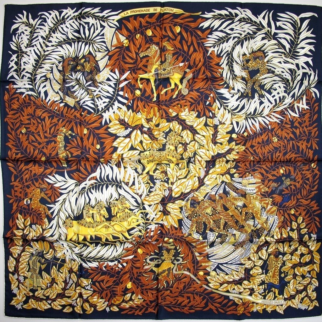 Hermes 2013 cw05 Caban/Or Promenade de Platon Twill 90cm New! | poupishop