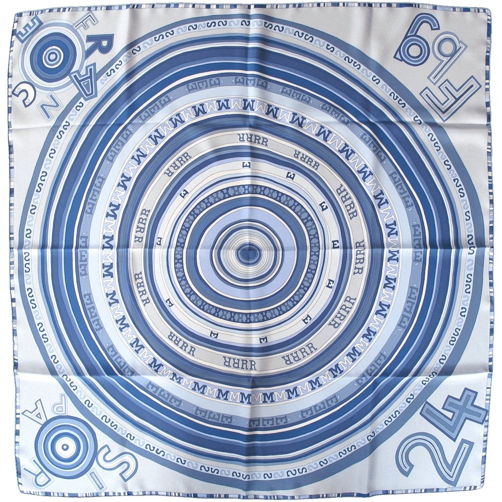 Hermes Blue White Tohu Bohu Twill 90cm Mint! | poupishop