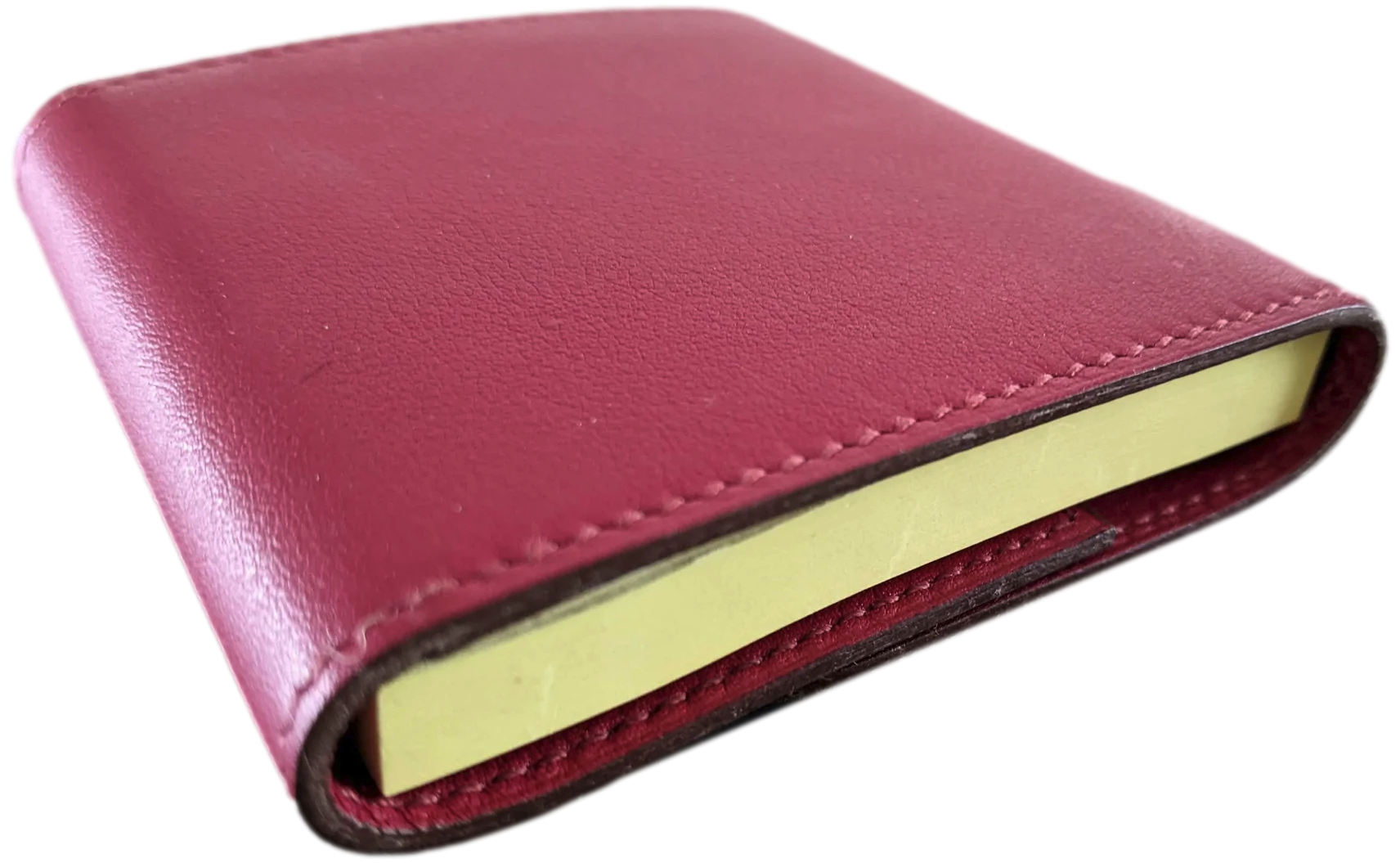 Hermes Rouge Veau/Palladium Etui " Post It Note Case", New! | poupishop